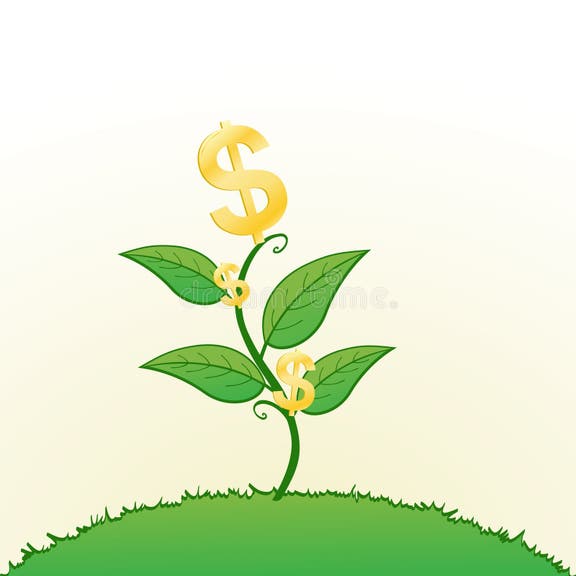 Growing wealth stock vector. Illustration of savings - 12687795