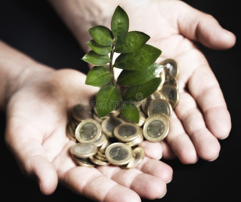 Growing wealth. stock image. Image of presenting, money - 18537845
