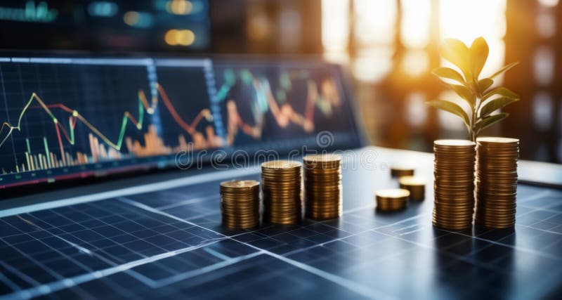 Growing Wealth - a Financial Journey Stock Illustration - Illustration ...