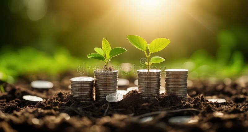 Growing Wealth from the Ground Up Stock Illustration - Illustration of ...