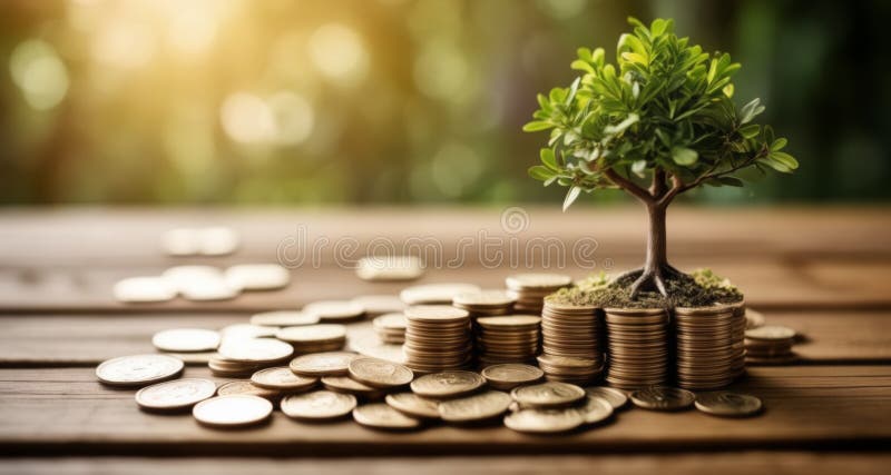 Growing Wealth from the Roots of Success Stock Illustration ...