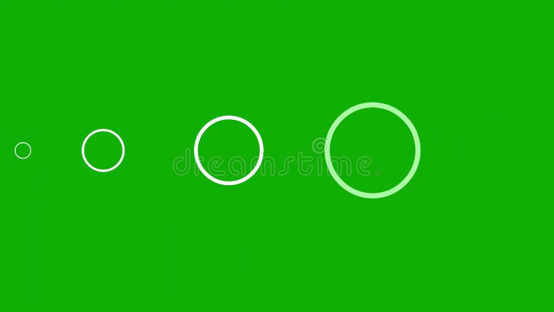 White Circles Pattern Motion Graphics with Green Screen Background ...