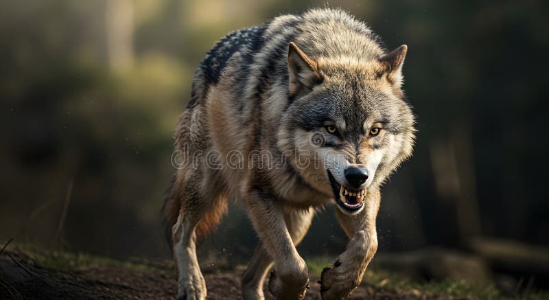 Growling wolf stock photo. Image of wild, european, wolf - 25399784