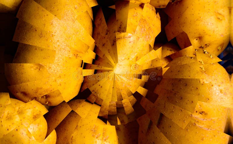 Grown Bown Potatoes Abstract Art Stock Image - Image of potatoes ...