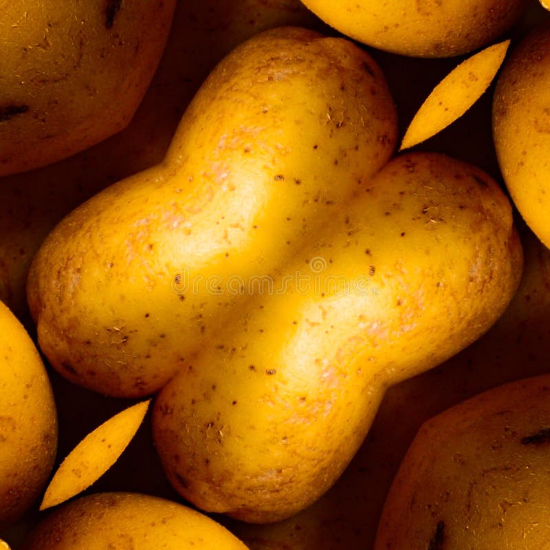 Grown Bown Potatoes Abstract Art Stock Image - Image of grown, abstract ...