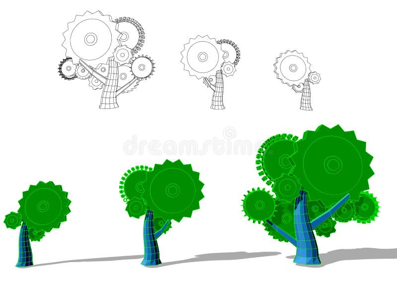Growth Abstract Illustration Stock Illustration - Illustration of sign ...
