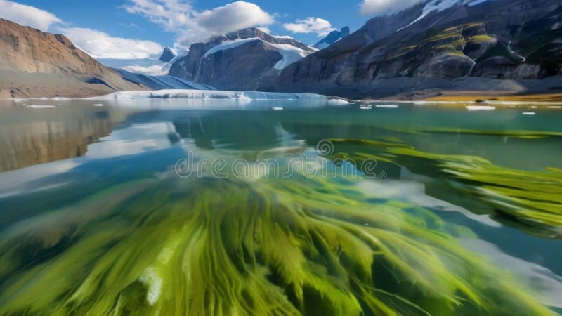 The Growth of Algae and Bacteria Blooms in Melting Glacial Water ...