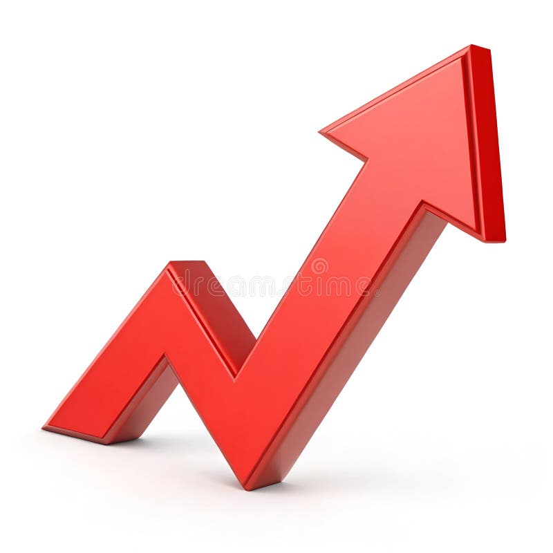 Growth Arrow 3D Icon stock illustration. Illustration of development ...