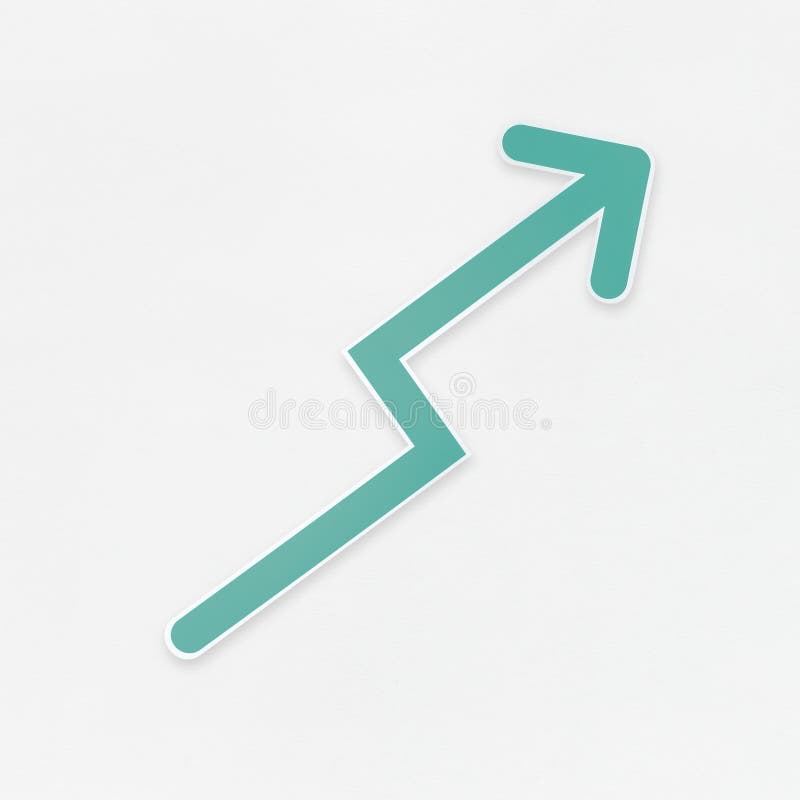 Growth Arrow Icon Isolated on Background Stock Illustration ...