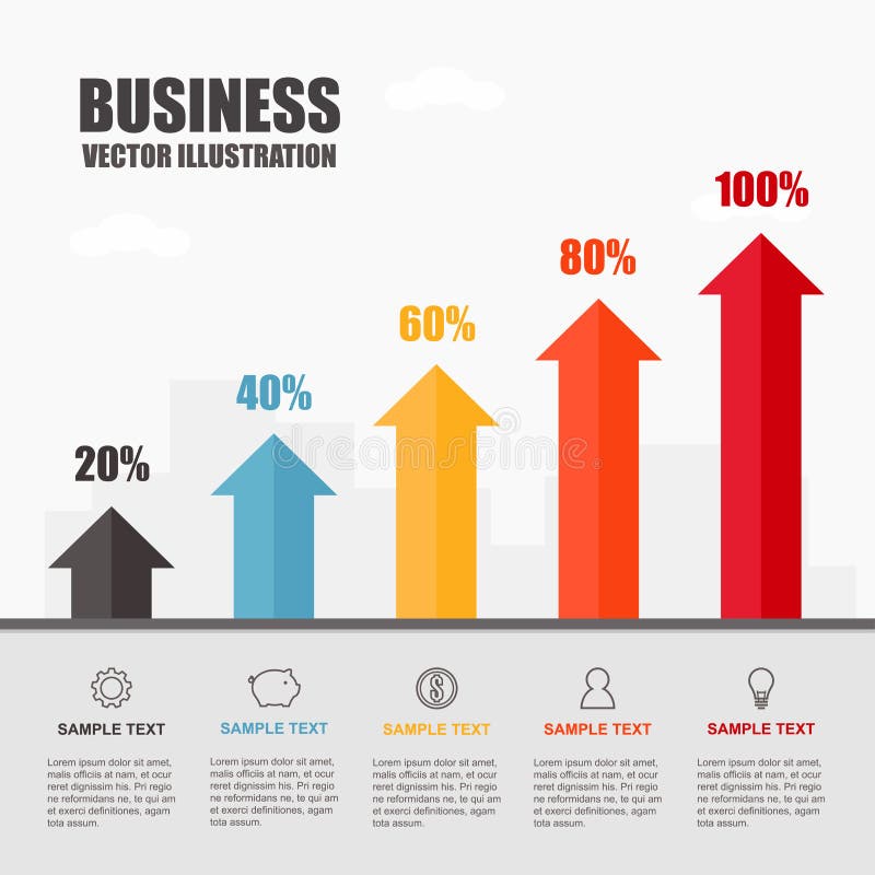 Growth Arrow with Profit Concept. Infographic Template Stock Vector ...