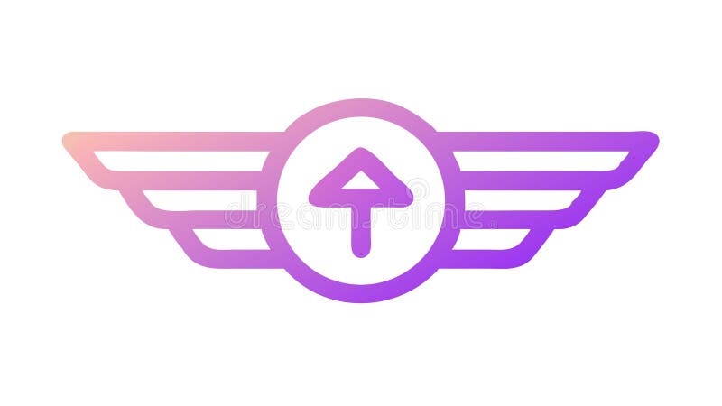 Growth Ascent Progress Icon, Upward Wings, Vector Design Generative AI ...