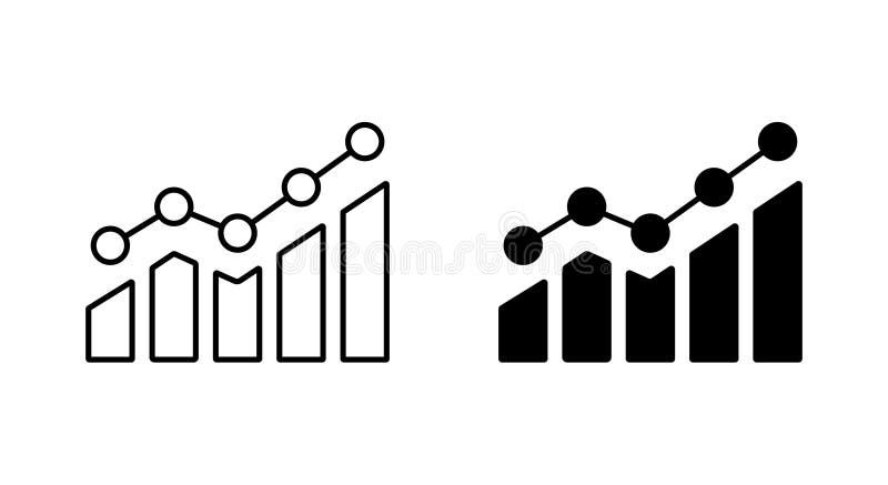 Growth Bar Chart Icon in Generic Style. Growing Graph Sign Symbol Stock ...