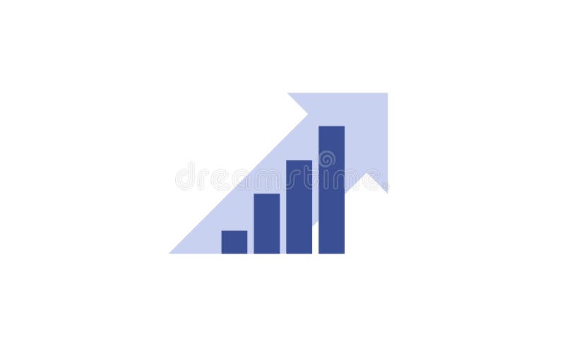 Growth Bar Graph Icon, Up Arrow Logo. Business Chart Concept Vector ...