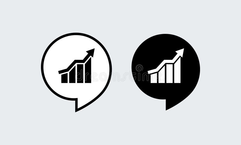 Growth Bar Graph Icon, Up Arrow Logo. Business Chart Concept Vector ...