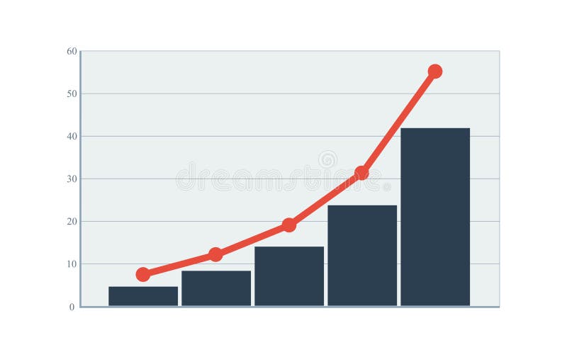 Growing Trend Arrow Flat Icon Symbol Stock Vector - Illustration of ...