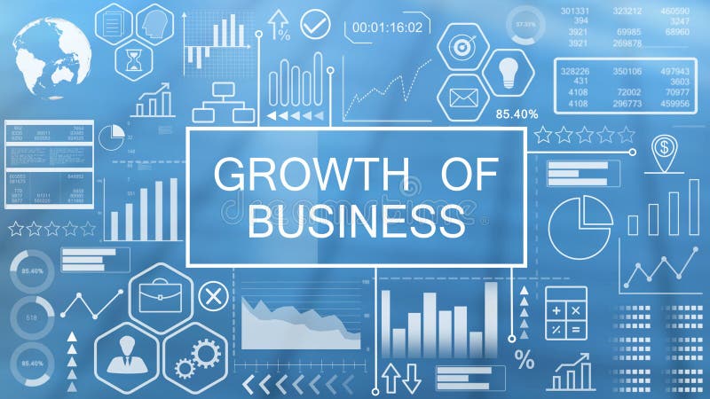 Growth of Business, Animated Typography Stock Illustration ...