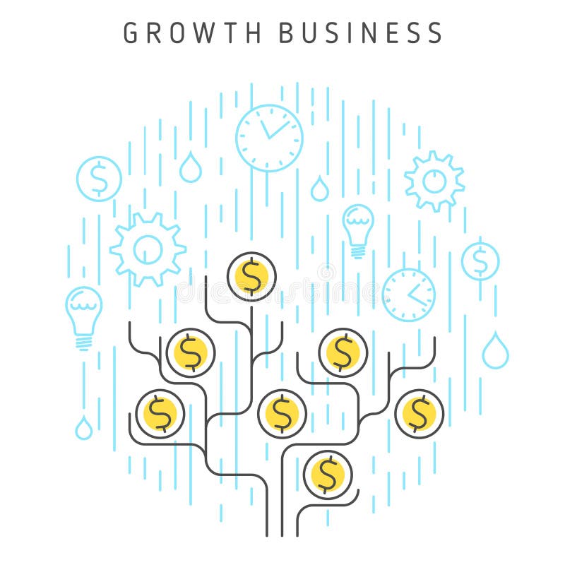Growth Business stock vector. Illustration of pictogram - 67856123
