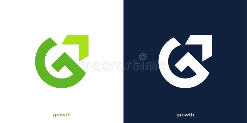 Letter G Initial for Growth Logo. Letter G and Arrow Up Icon Graphic ...