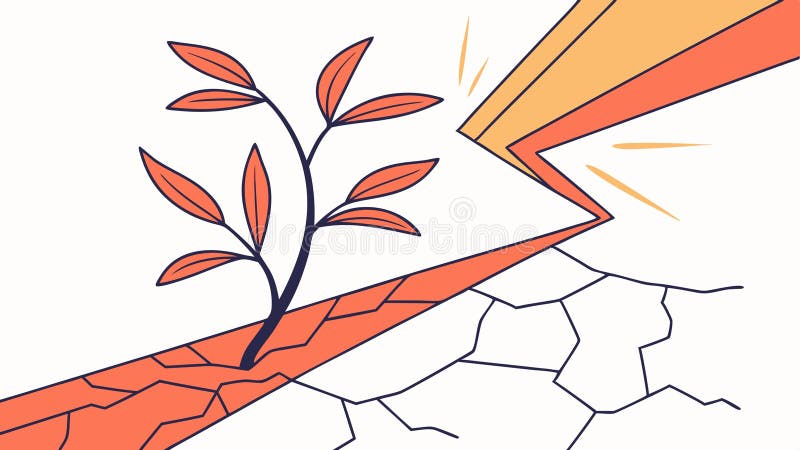 Growth and Change: Plant Breaking through Ground with Powerful ...