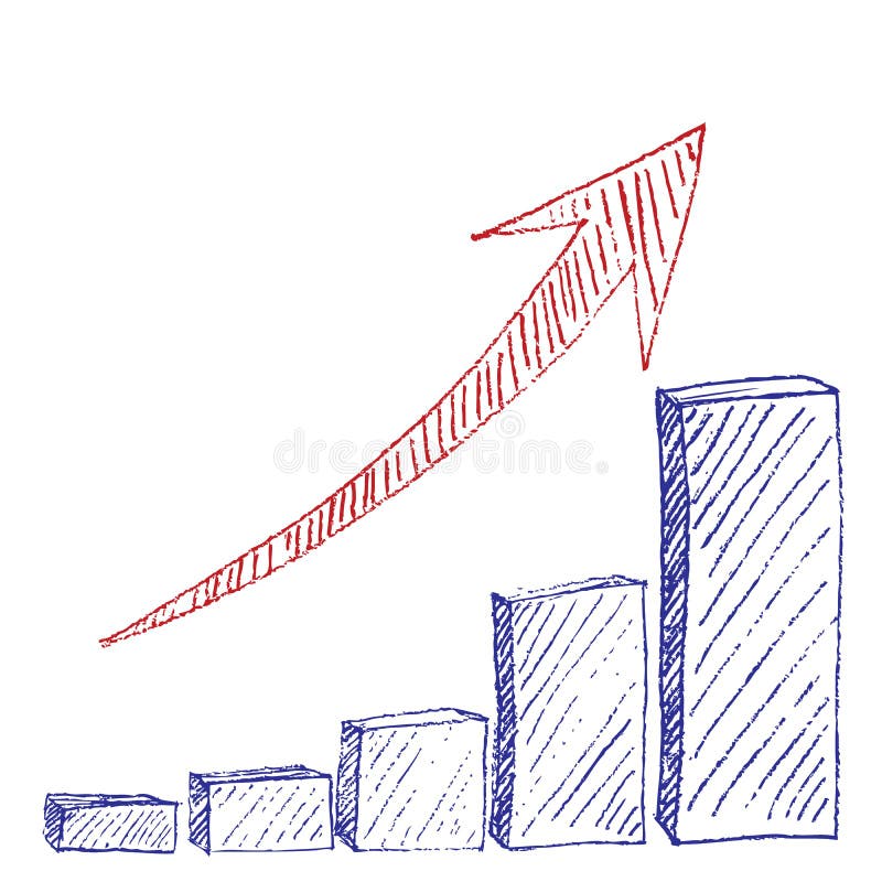 Business Chart Showing Positive Growth Stock Image - Image of education ...