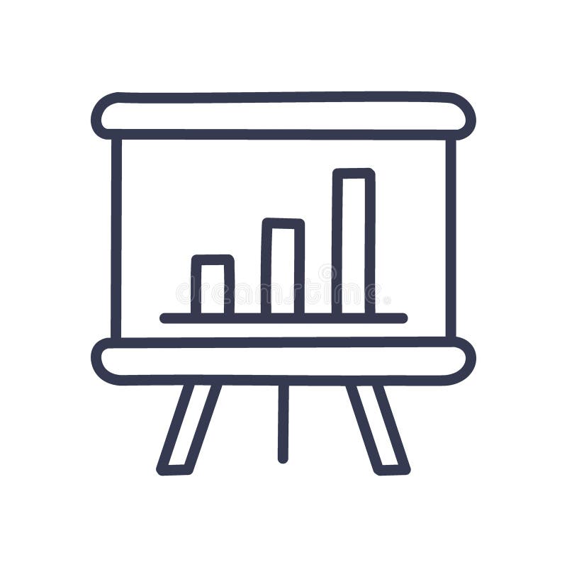 Growth Chart Board. Line Drawn Board Displaying an Upward Trend Bar ...