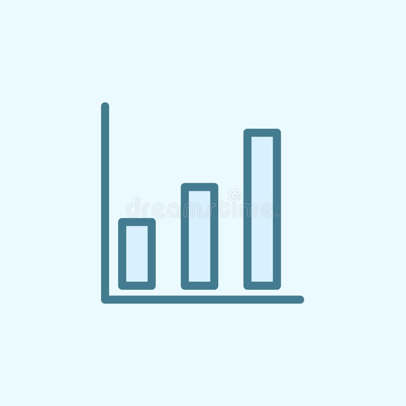 Growth Chart Field Outline Icon. Element of 2 Color Simple Icon Stock ...