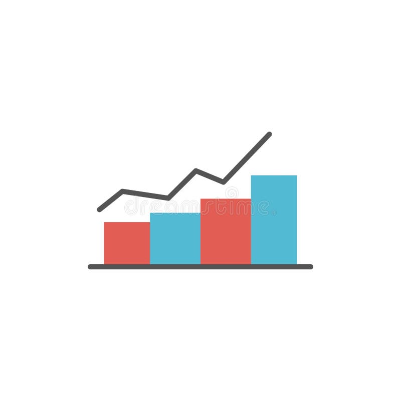 Growth, Chart, Flowchart, Graph, Increase, Progress Flat Color Icon ...