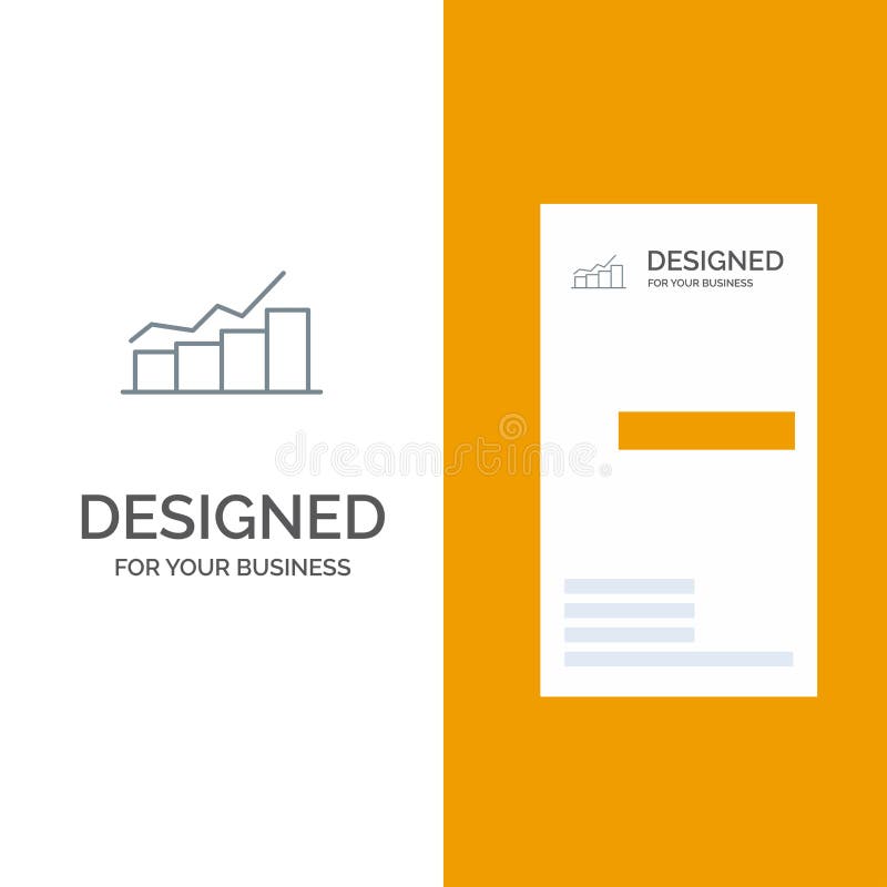Growth, Chart, Flowchart, Graph, Increase, Progress Grey Logo Design ...
