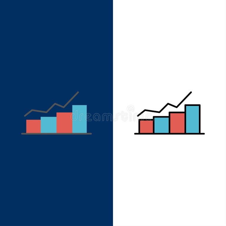 Growth, Chart, Flowchart, Graph, Increase, Progress Icons. Flat and ...