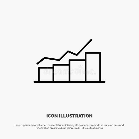 Growth, Chart, Flowchart, Graph, Increase, Progress Line Icon Vector ...