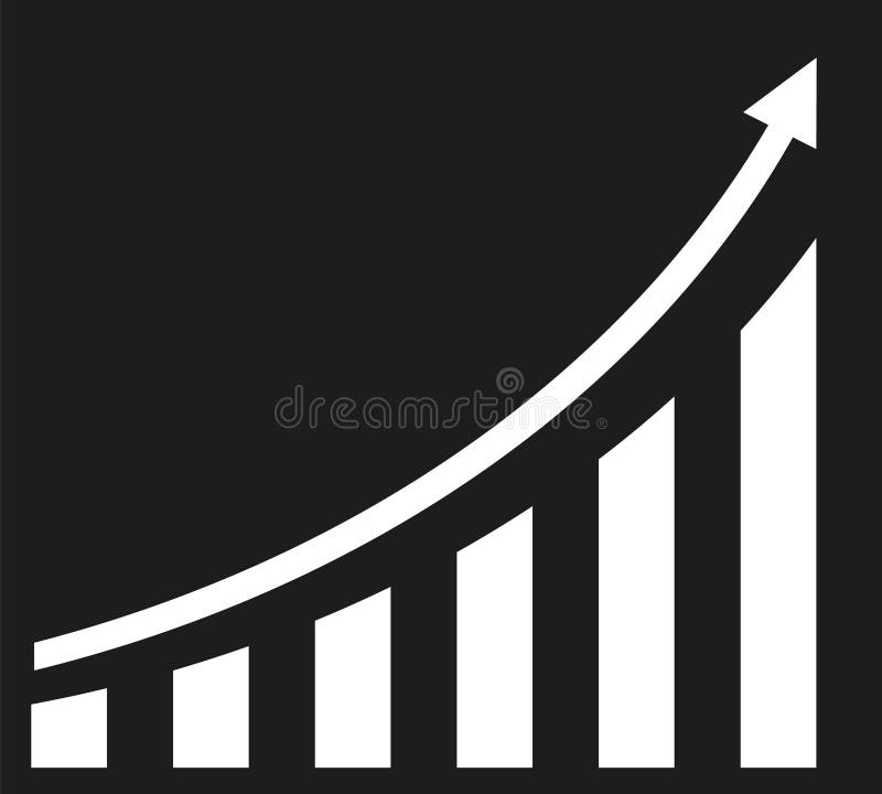 Growth Chart Graph with Rising Columns. Business and Financial Success ...