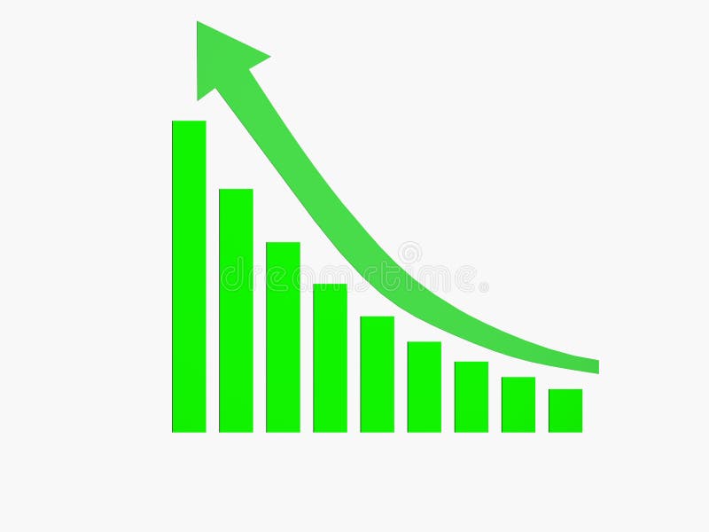 Growth chart green stock illustration. Illustration of dimensional ...