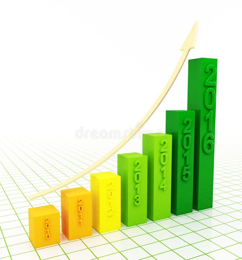 2016 growth chart stock illustration. Illustration of concept - 63323445