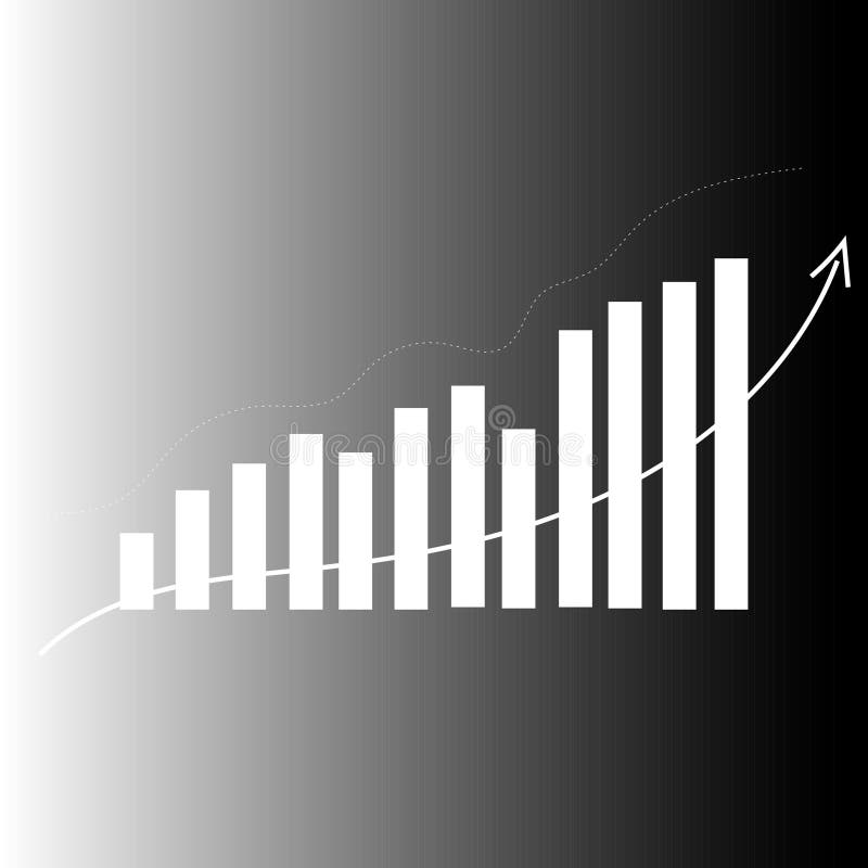 Growth Chart Icon. Business Success Graph. Progress Vector ...