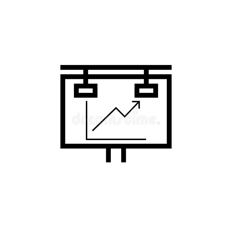 Growth chart - vector icon stock vector. Illustration of graph - 123958621