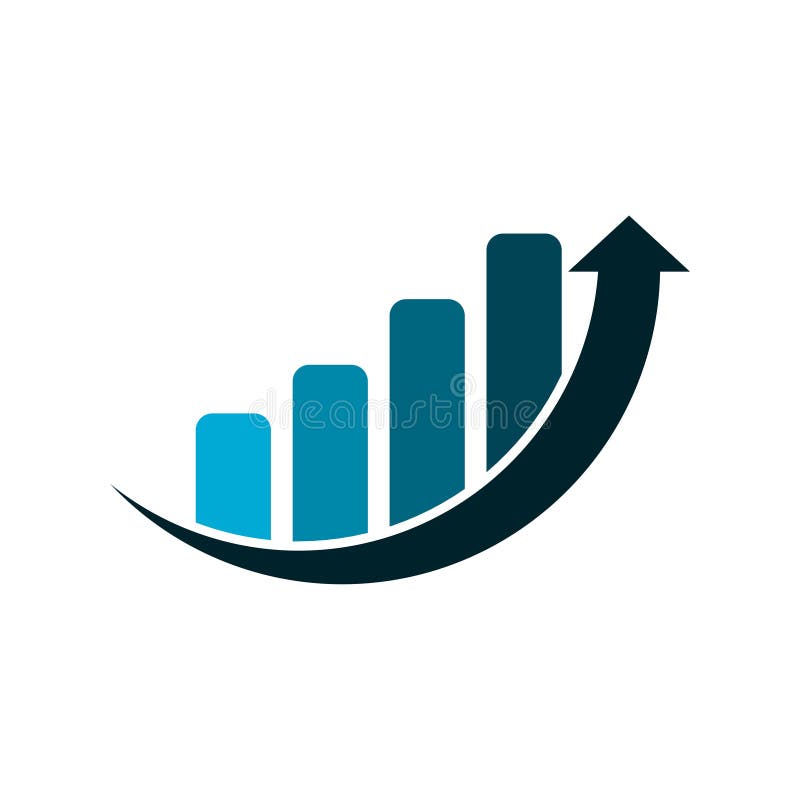 Growth Chart Icon or Logo, Growth Chart Logo Template Stock ...