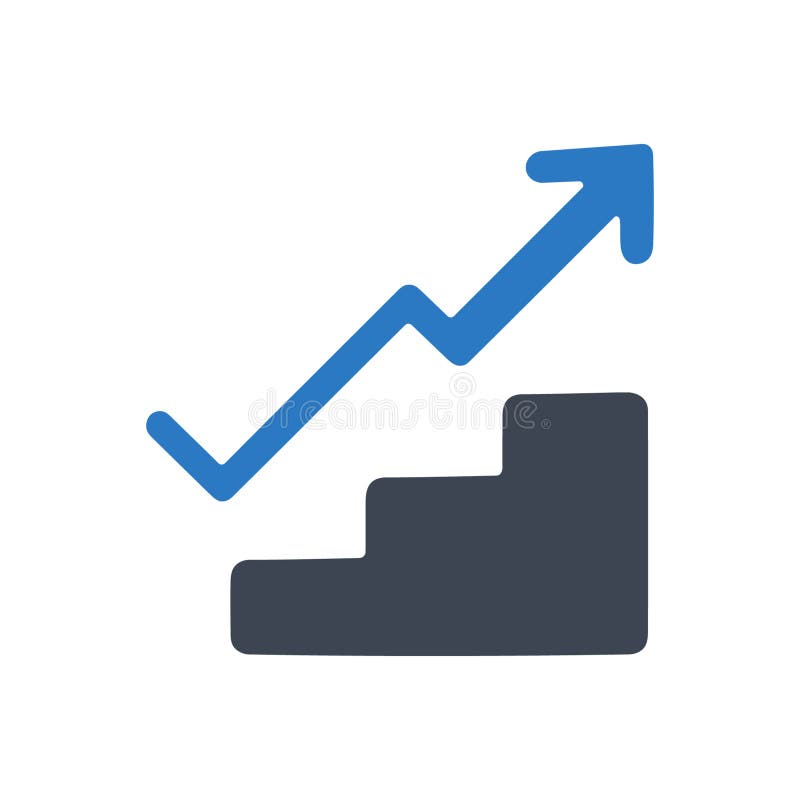 Growth Chart Icon stock vector. Illustration of progress - 361728456