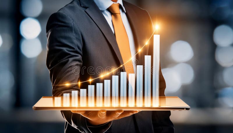 Growth Chart Illustrating Increase and Expansion Stock Illustration ...