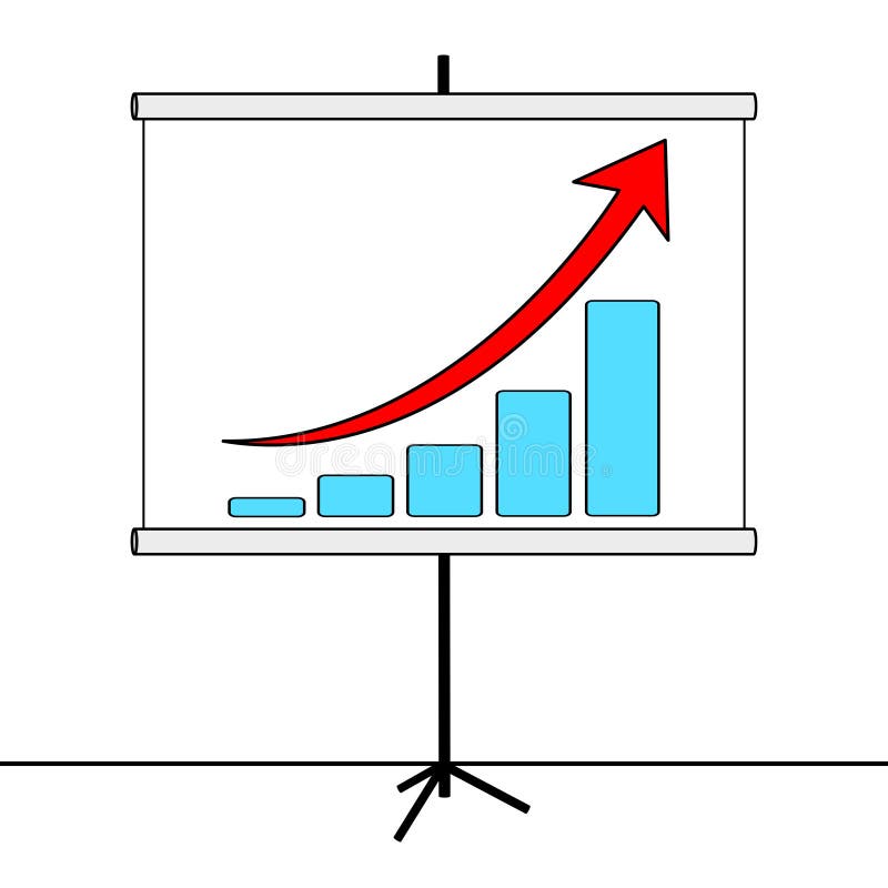 Growth Chart Illustration - Isolated on White Bakcground Stock ...