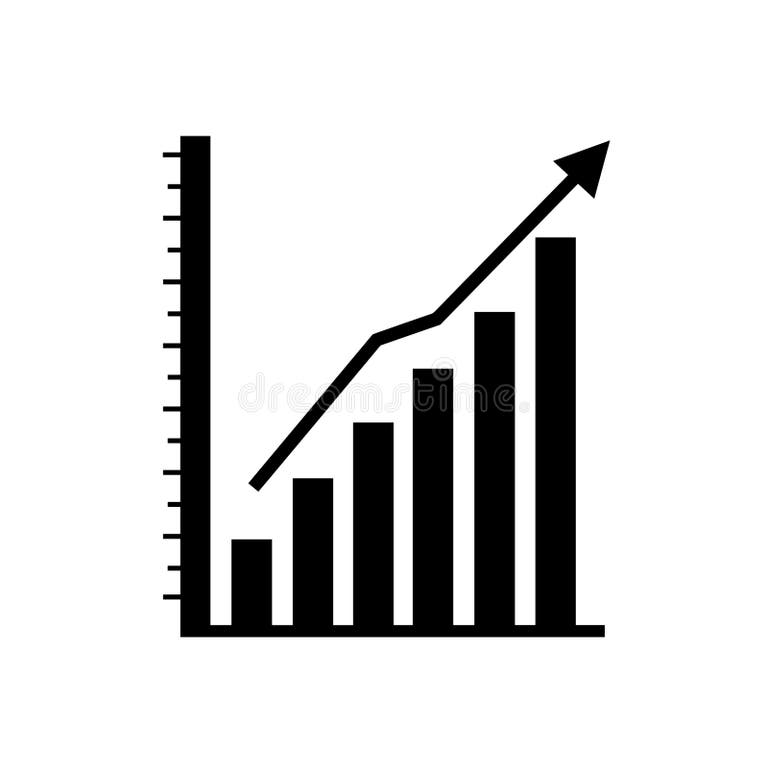 Growth Chart Increasing Trend Analysis for Business Progress Stock ...
