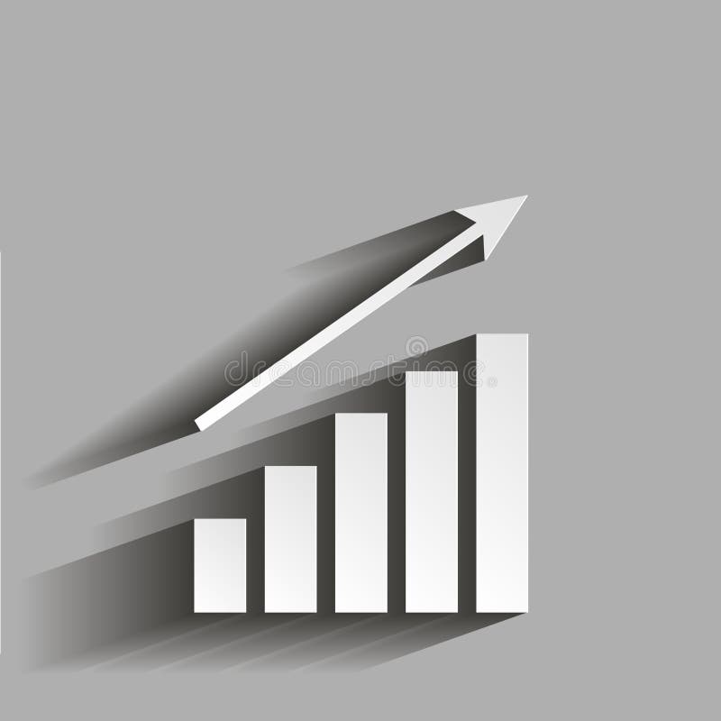 Growth Chart, Infographic, Chart Icon, Flat Vector Illustration Stock ...
