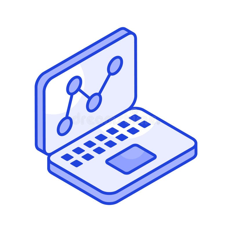 Growth Chart Inside Laptop Showing Concept Icon of Online Analytics or ...