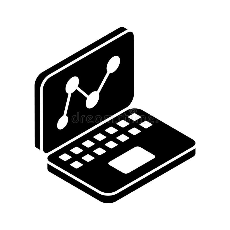 Growth Chart Inside Laptop Showing Concept Icon of Online Analytics or ...