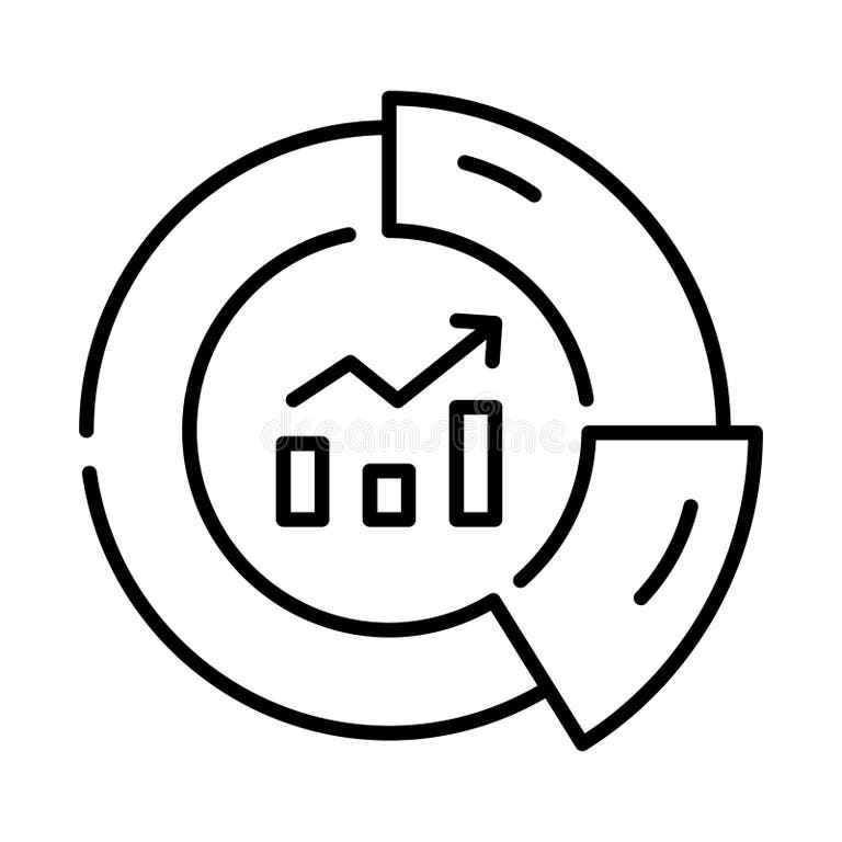 Growth Chart Inside the Pie Chart Denoting Vector of Analysis in Modern ...