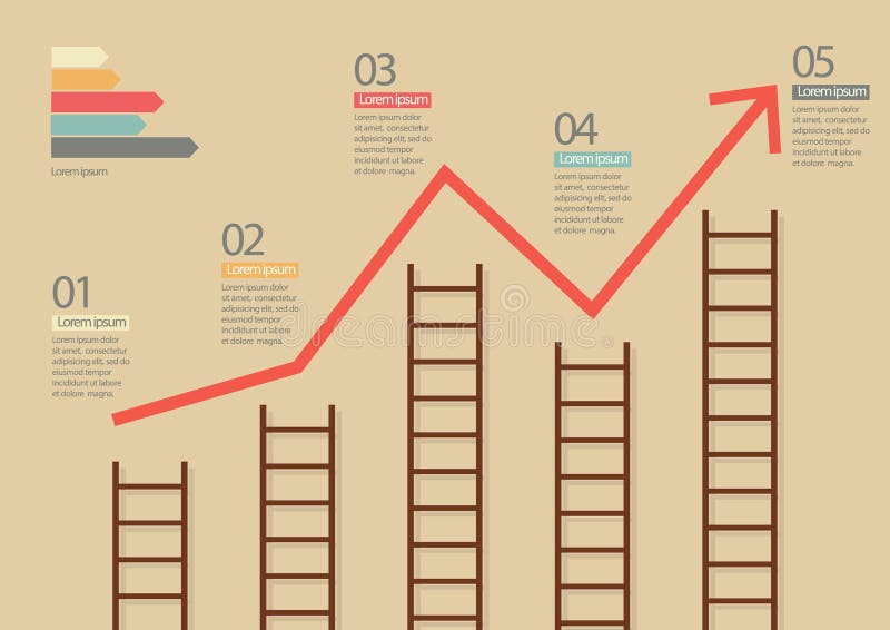 Growth Ladders Represents Victorious Victory And Rise Stock ...