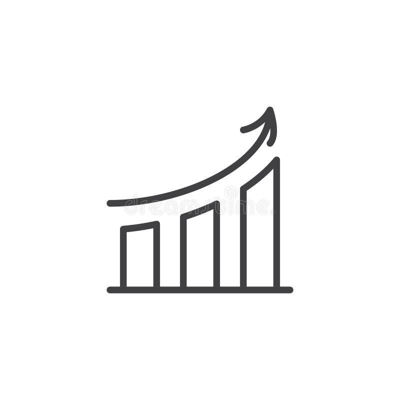 Growth chart line icon stock vector. Illustration of perfect - 140768391