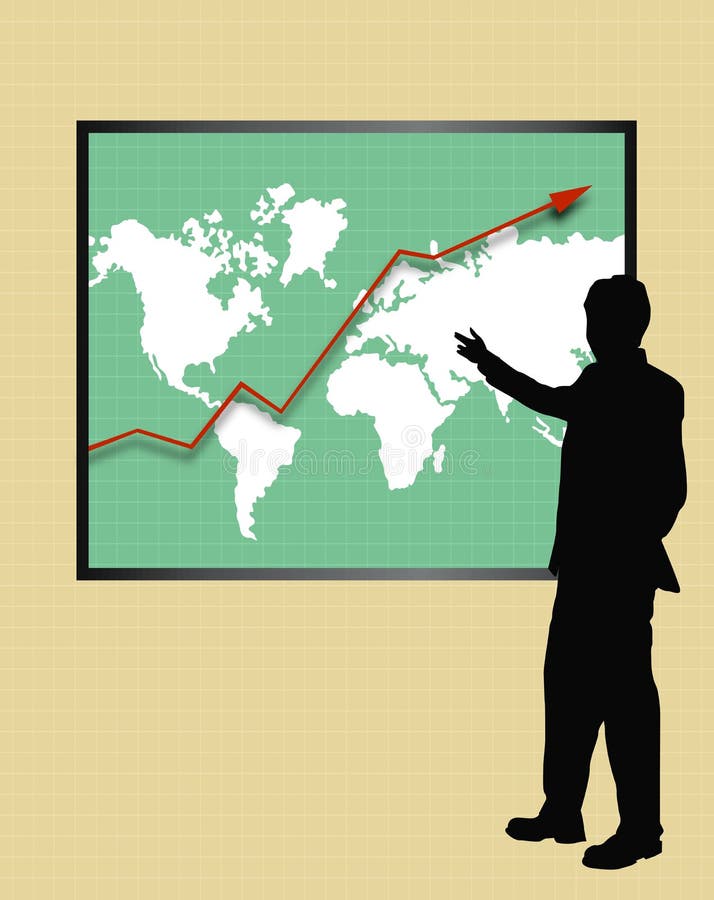 Growth chart & Man stock illustration. Illustration of process - 15855826