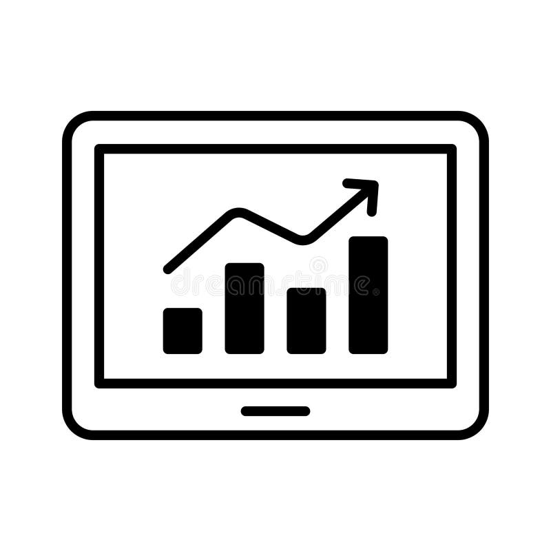 Growth Chart on Mobile Tab Showing Concept Vector of Data Statistics ... Growth Chart on Mobile Tab Showing Concept Vector of Data Statistics ...