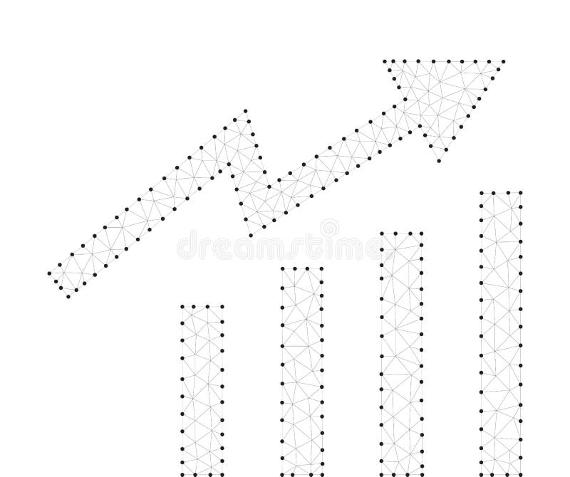 Growth Chart, Polygon, Black-white Stock Vector - Illustration of ...