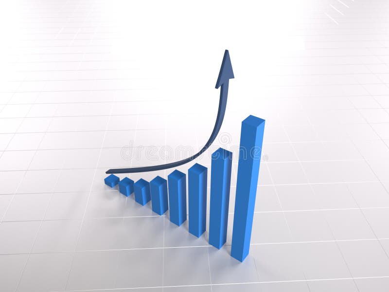 Growth chart positive stock illustration. Illustration of chart - 23887222